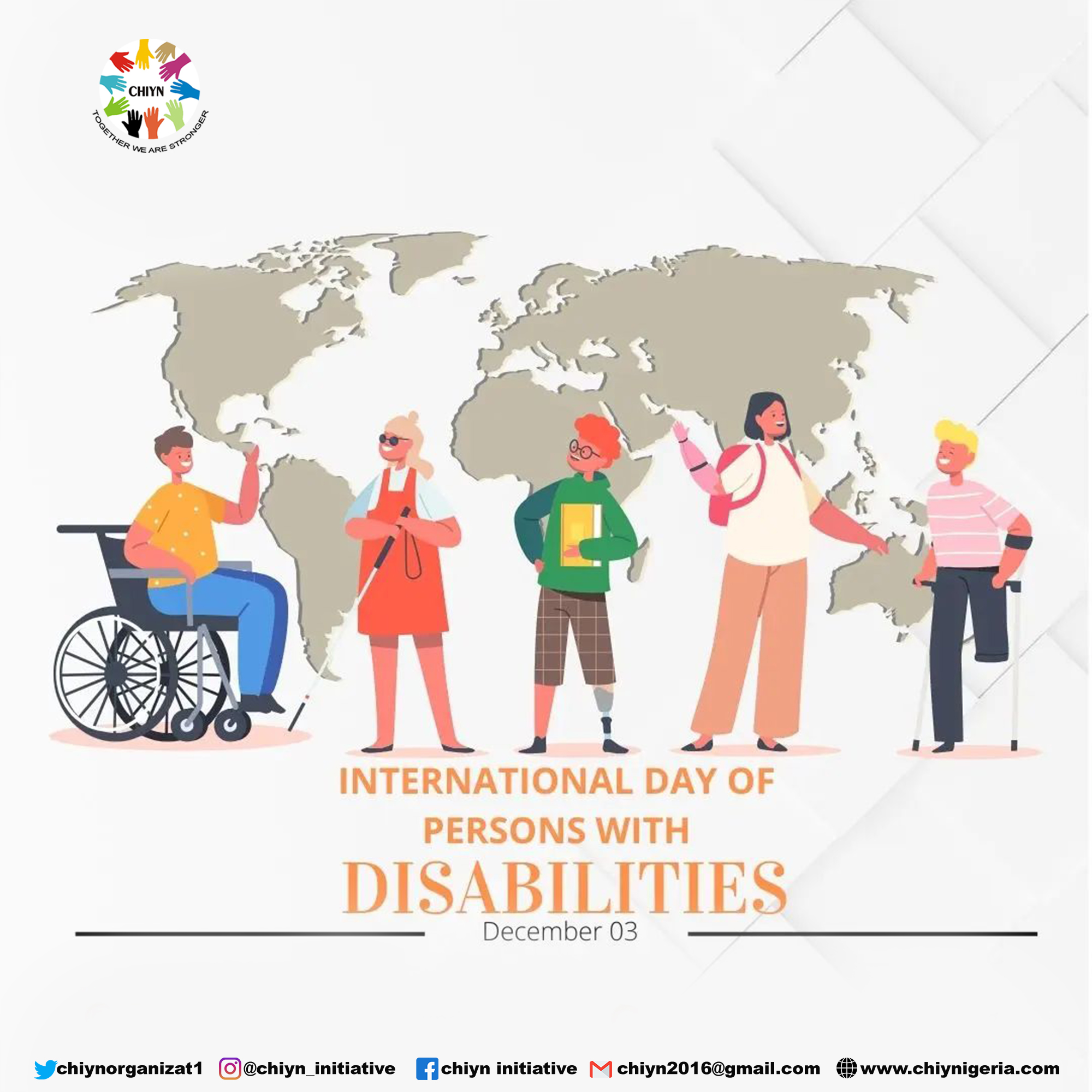 INTERNATIONAL DAY OF PERSONS WITH DISABILITIES – CHIYN