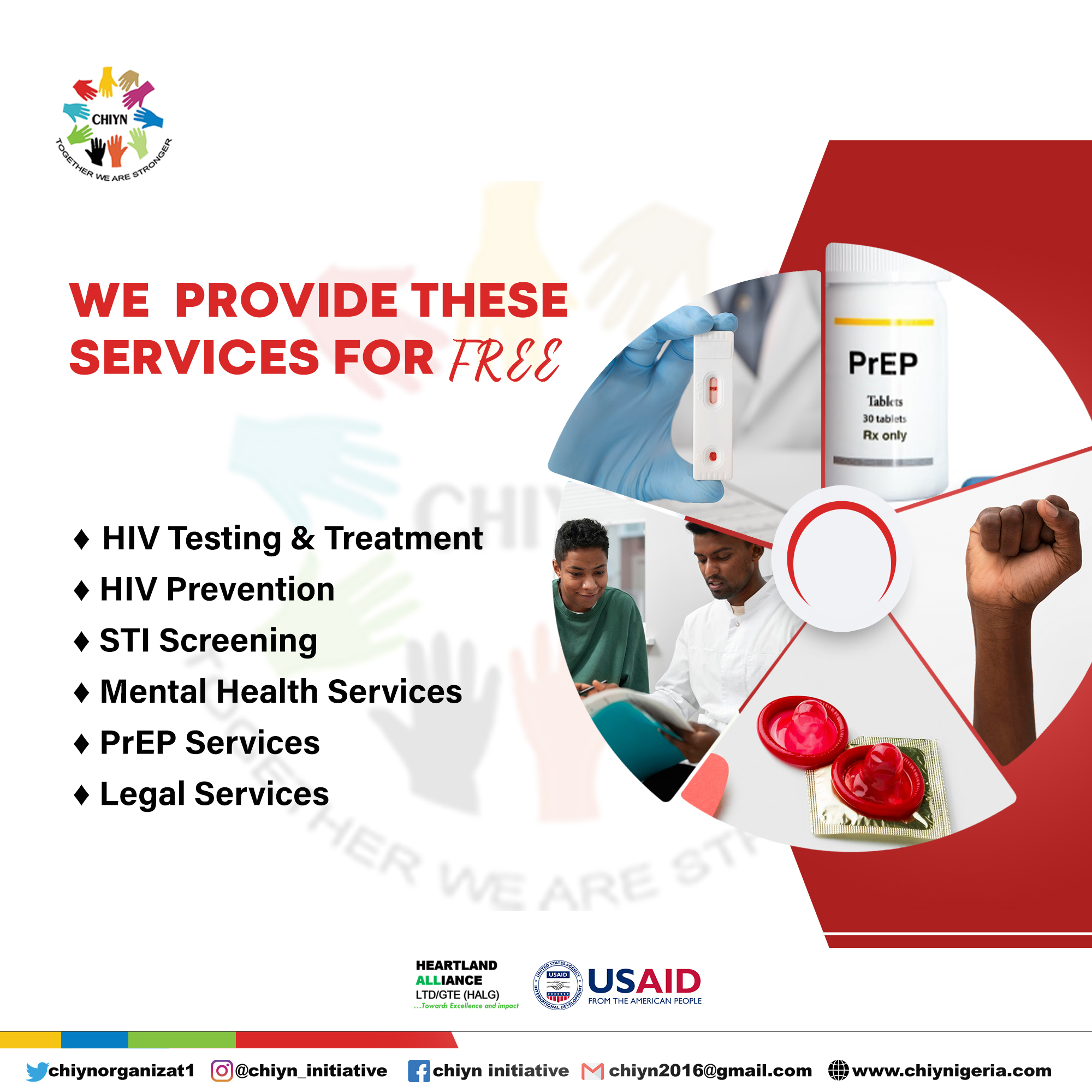 OUR FREE SERVICES – CHIYN INITIATIVE